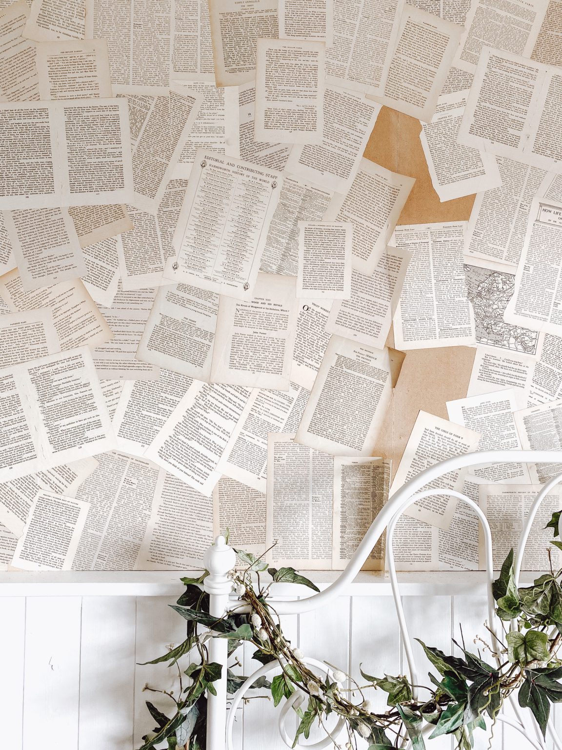DIY BOOK PAGE WALL – Making Home Matter