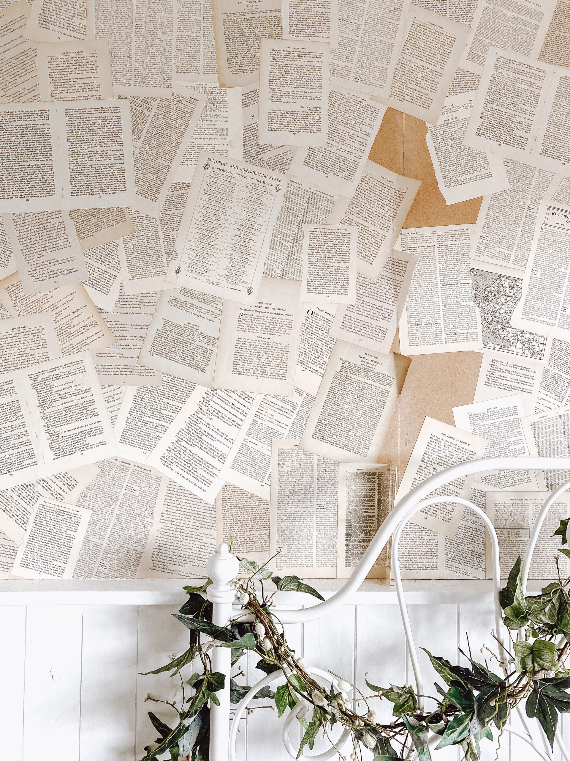 DIY BOOK PAGE WALL – Making Home Matter